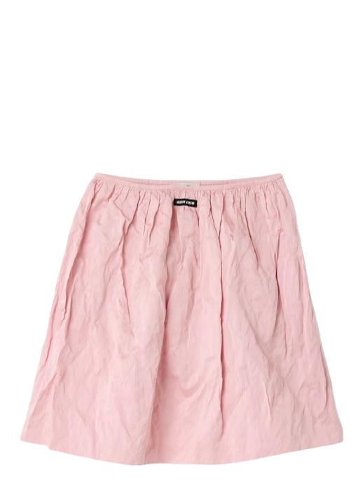 MIU MIU Miu Miu A-Line Midi Skirt with Knitted Logo